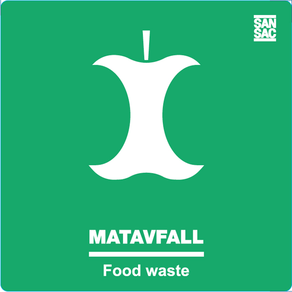 Aluminiumskylt - Matavfall